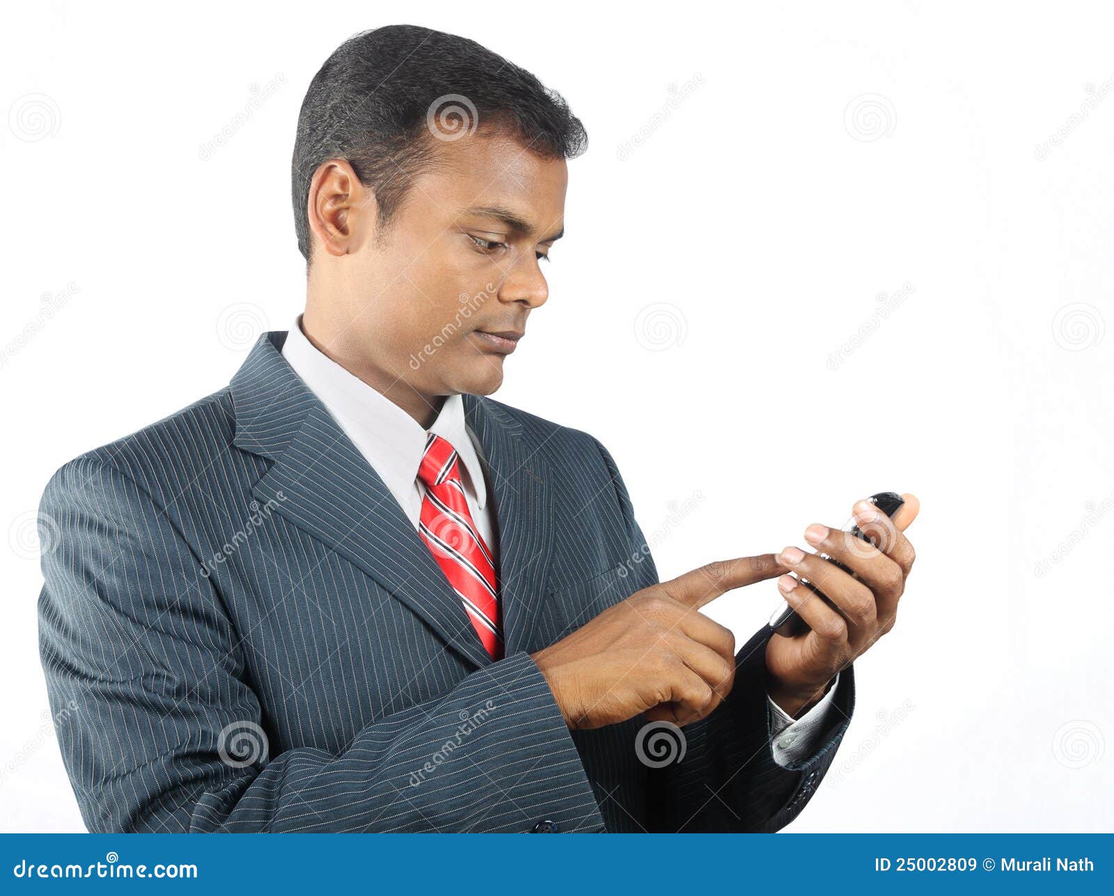 Business Man Using Smartphone Stock Image - Image of happy, messaging ...