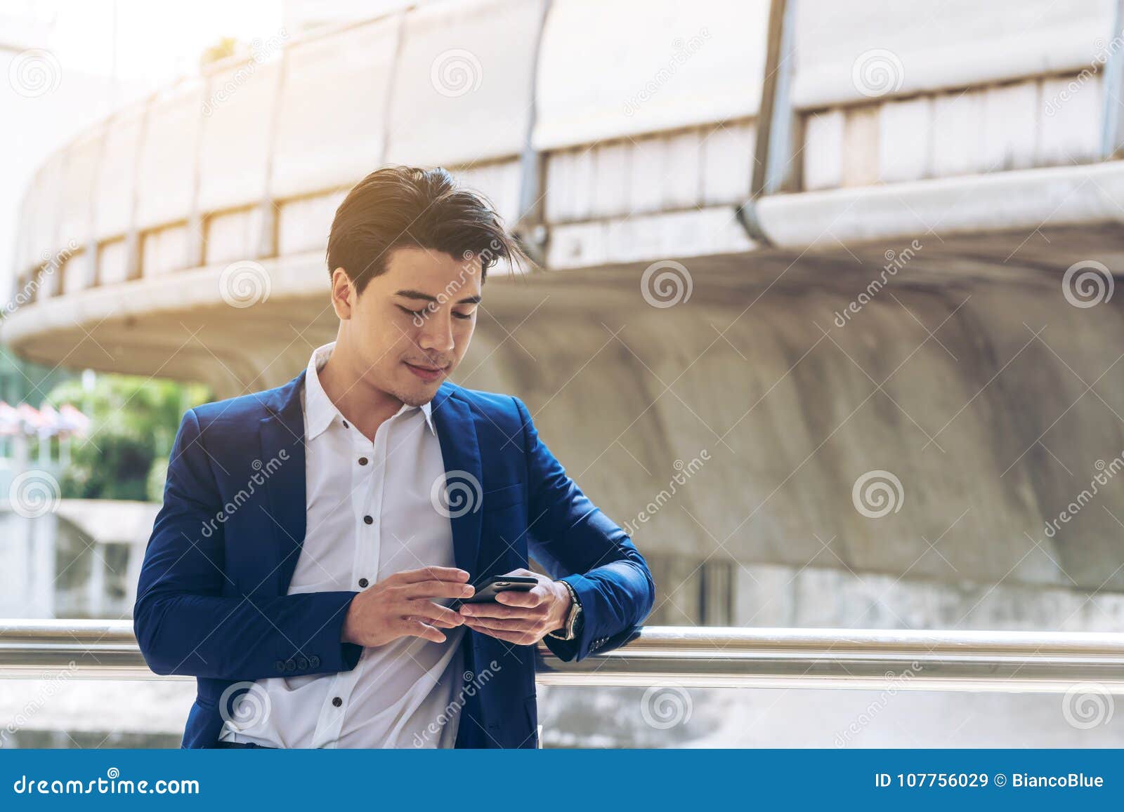 Business Man Using Smartphone Stock Image - Image of concept, message ...