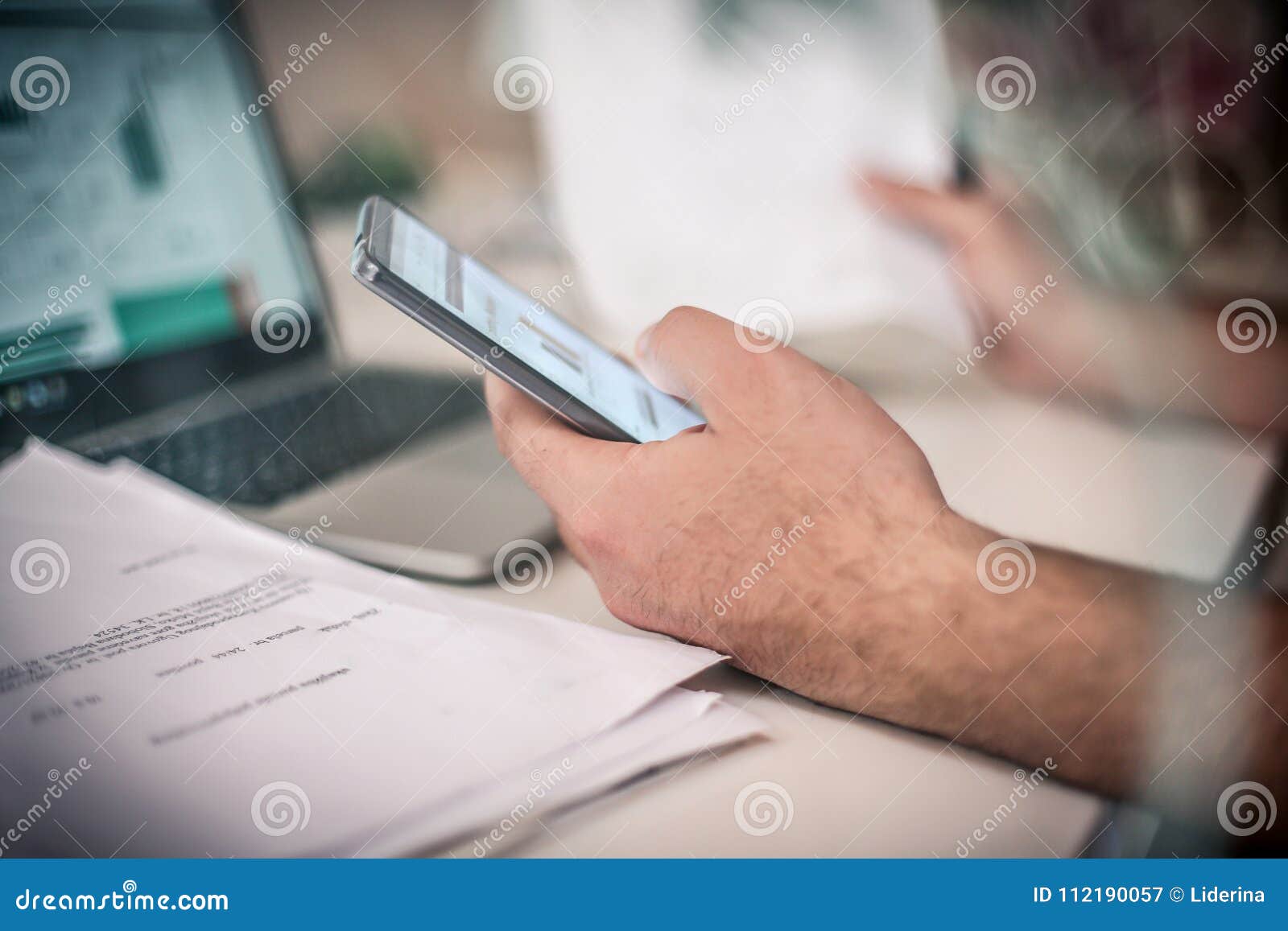 Business Man Using Technology . Stock Image - Image of communication ...