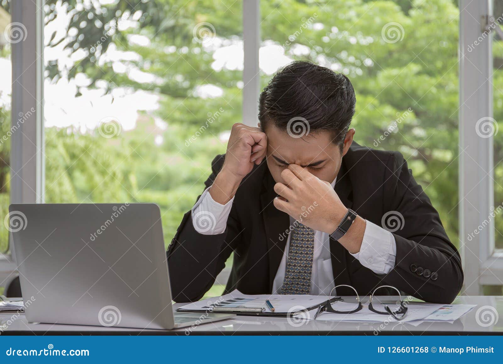 Business Man are Very Stressful. Stock Photo - Image of employee ...