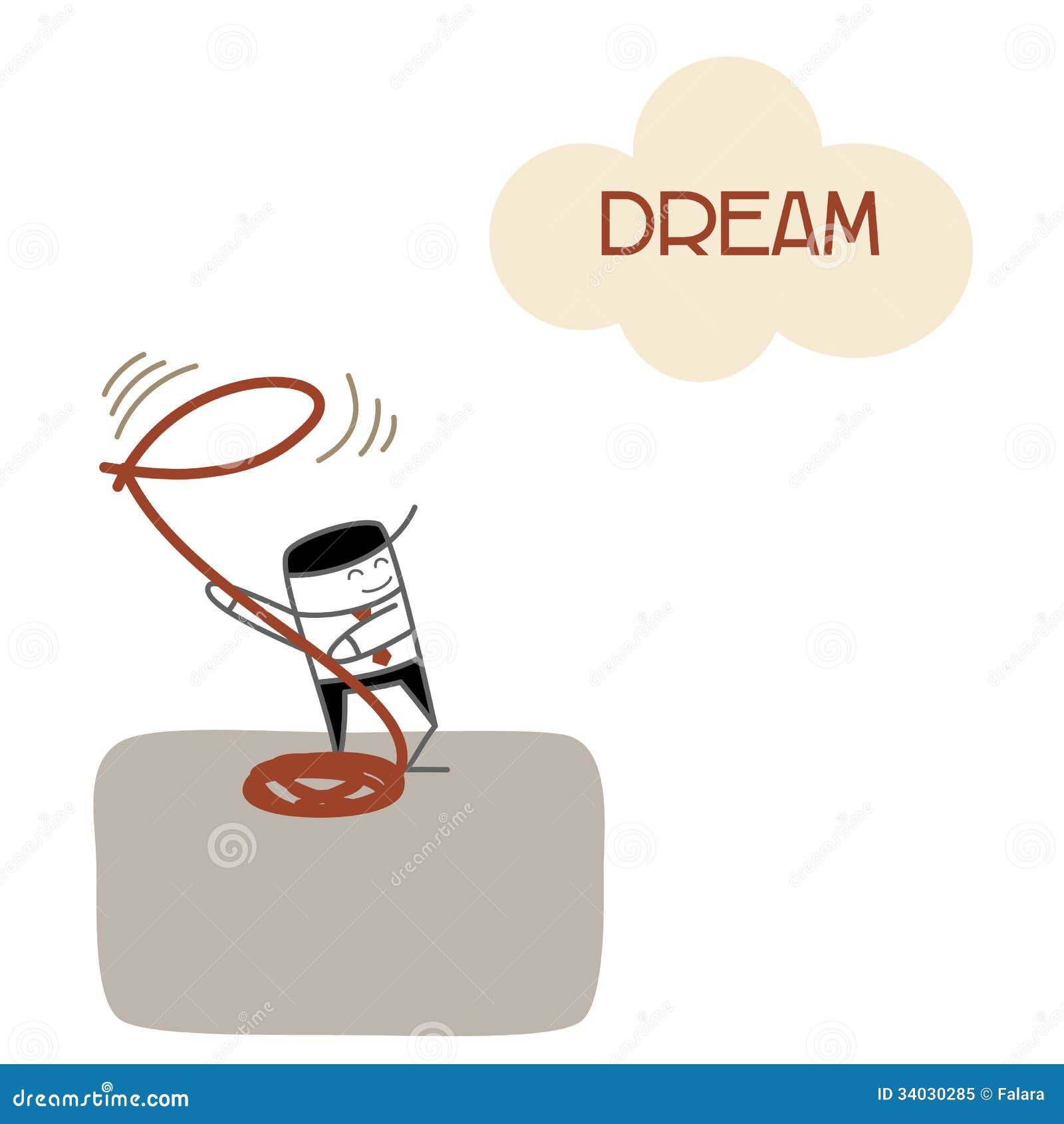 Business Man Vision Dream and Success Stock Vector - Illustration of ...