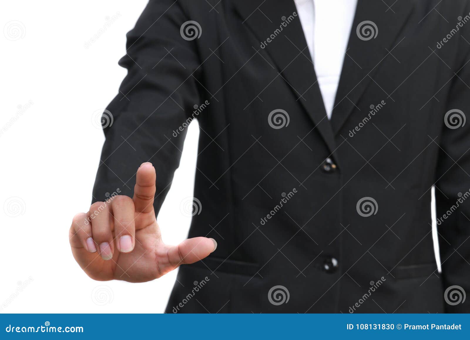 Business Man Wagging Finger on White Background Stock Photo - Image of ...