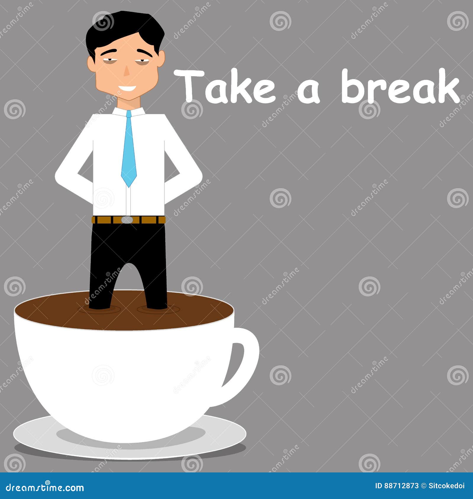 Business Man Wait for Command Stock Vector - Illustration of collection ...