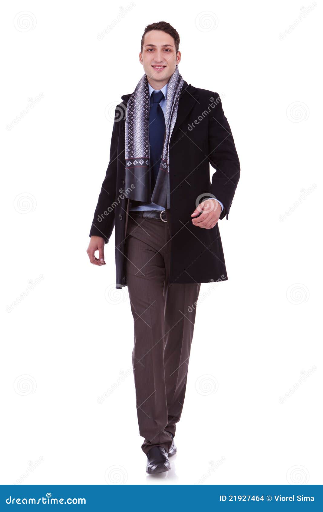 Business Man Walking Forward Stock Photo - Image of human, look: 21927464