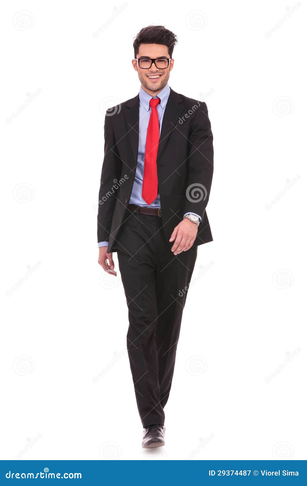 Business Man Walking Forward Stock Image - Image of background, full ...