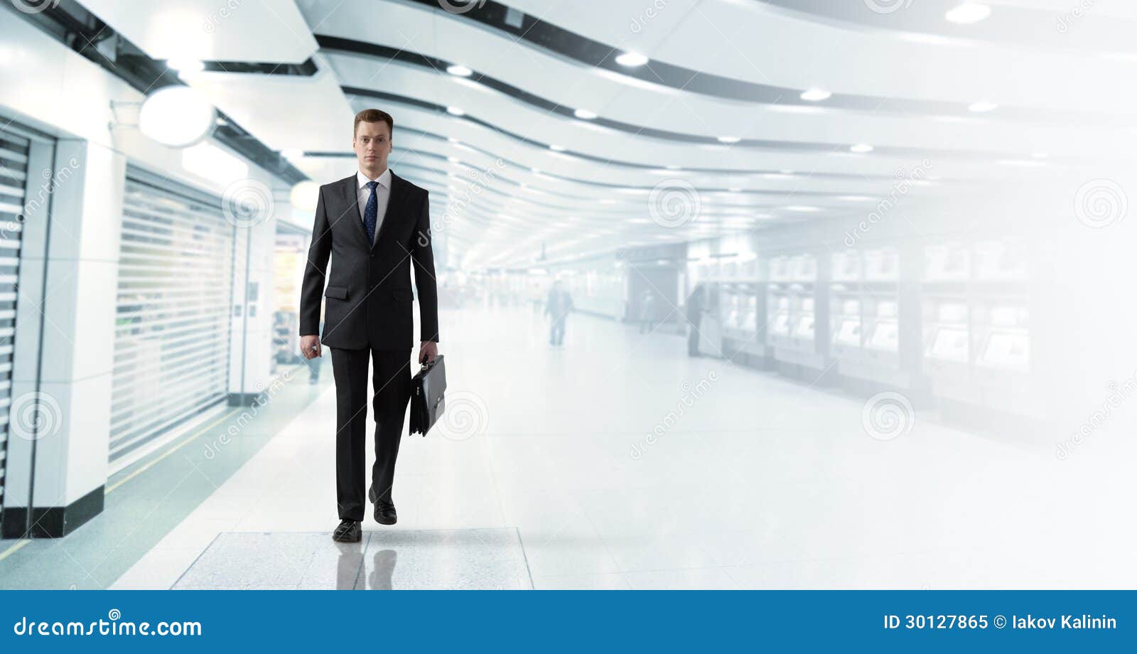 Business man in subway stock image. Image of floor, modern - 30127865