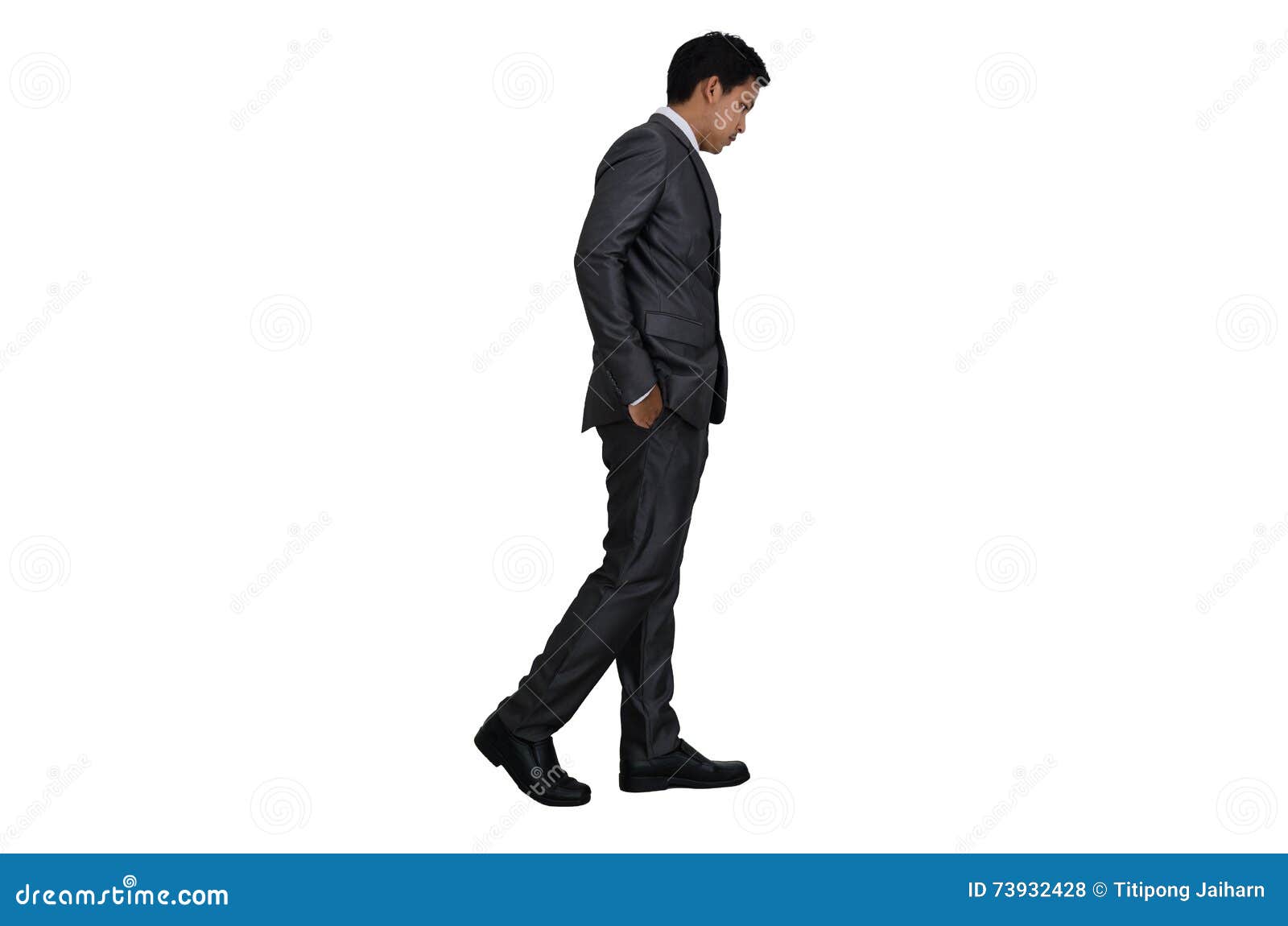 Business Man Walking on White Background Stock Photo - Image of ...