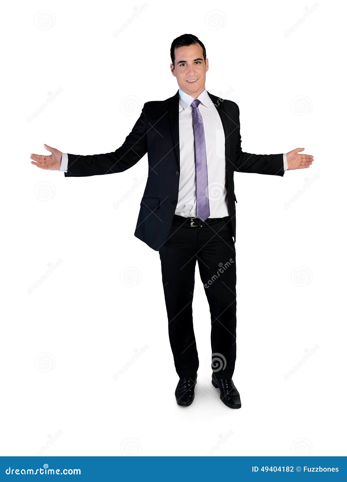 Business Man Welcome Gesture Stock Photo - Image of corporate, cutout ...