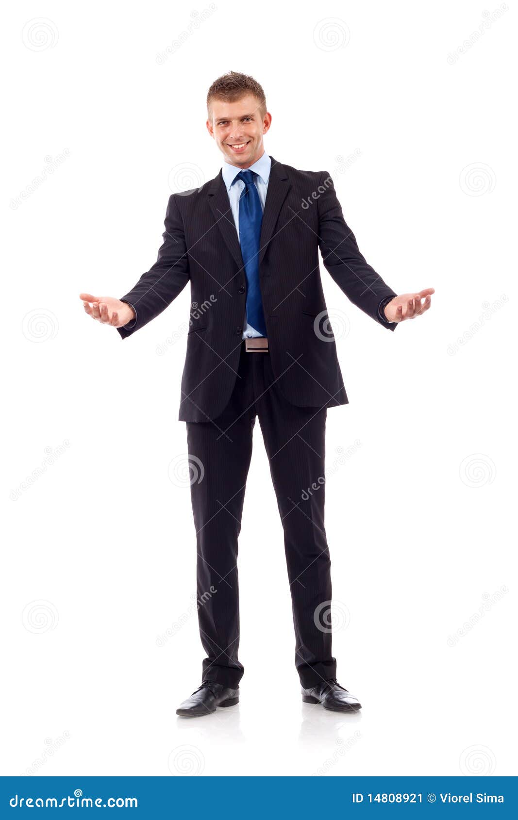 Business man welcoming stock image. Image of posing, approachable ...