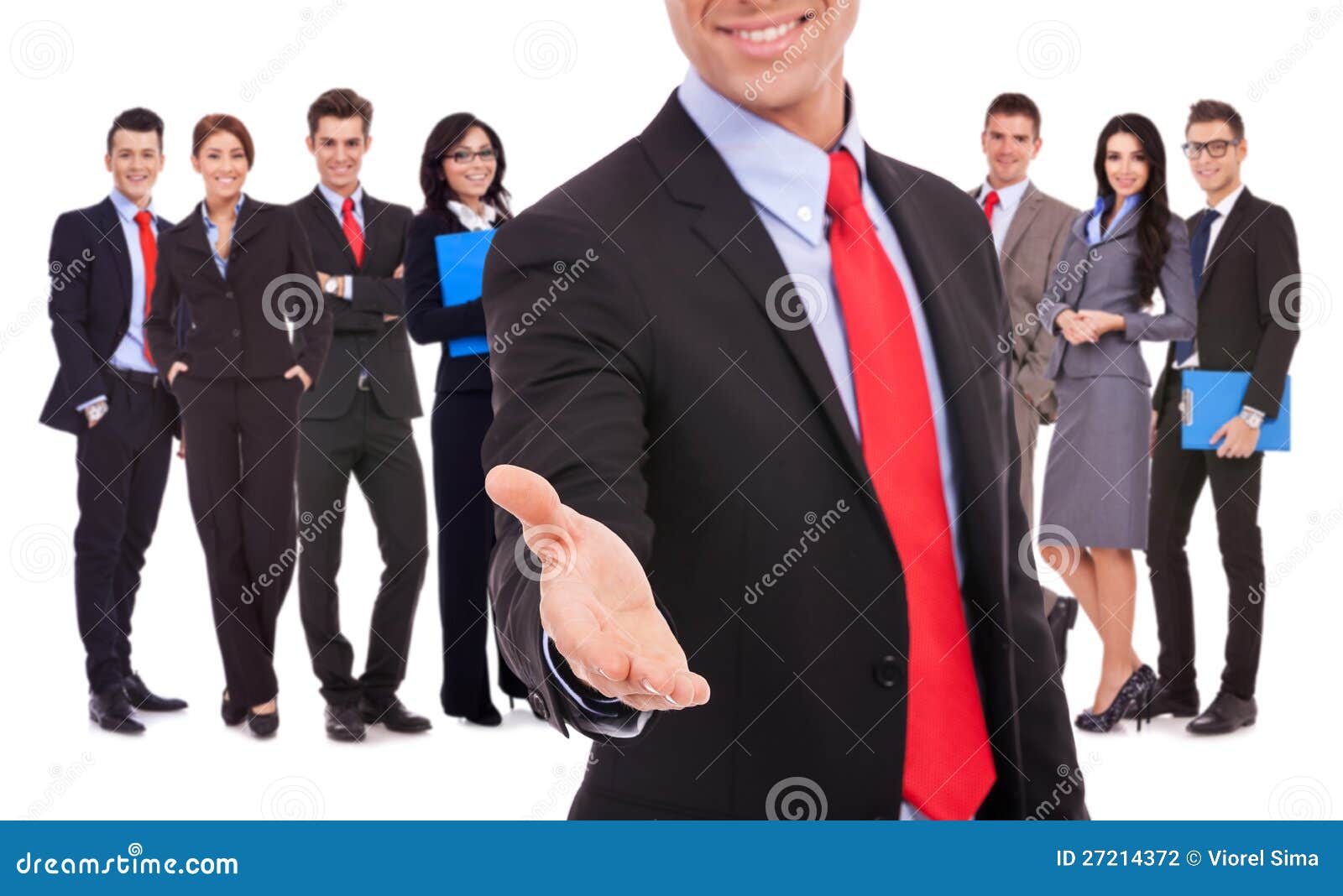 Business Man Welcoming To the Team with Handshake Stock Photo - Image ...