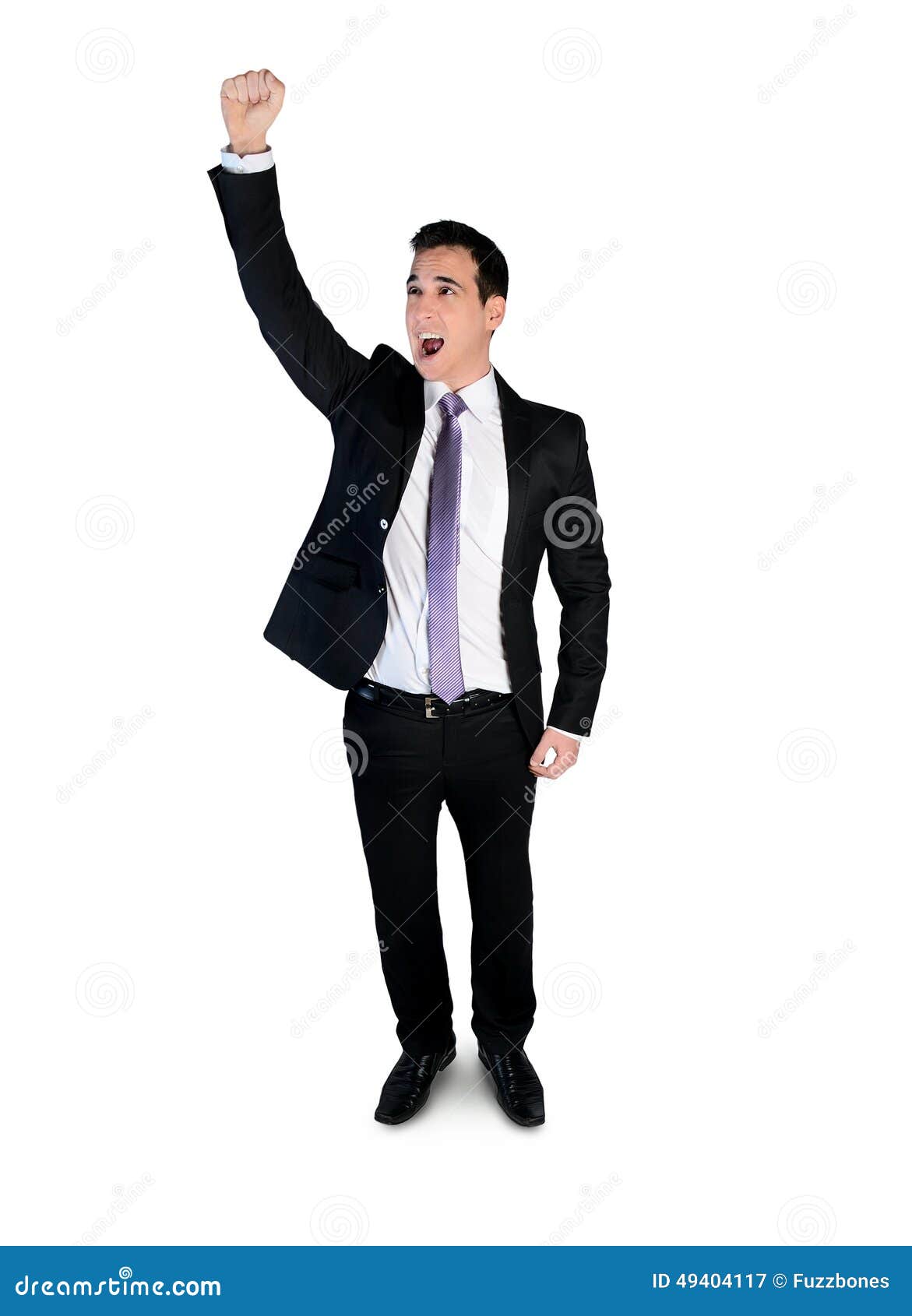 Business man winner arm up stock image. Image of open - 49404117
