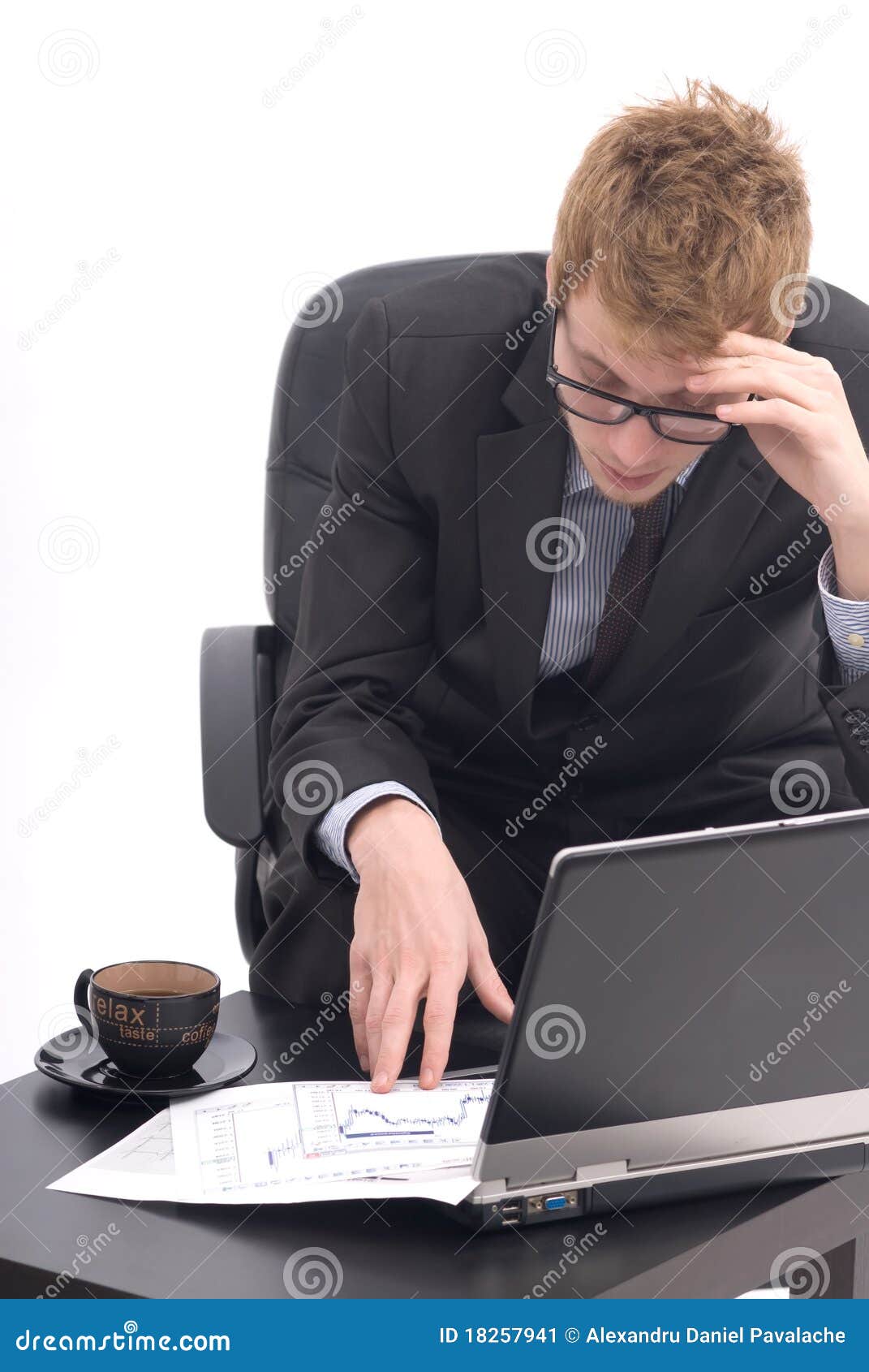 Business man at work. stock image. Image of finance, businessman - 18257941