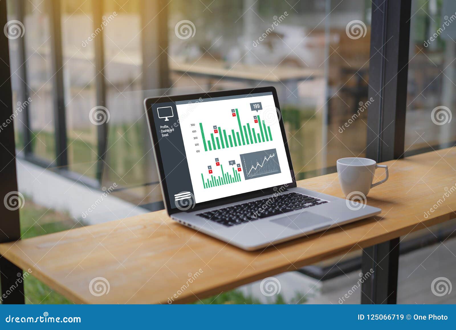 Business Man Work Chart Schedule or Planning Financial Report Da Stock ...