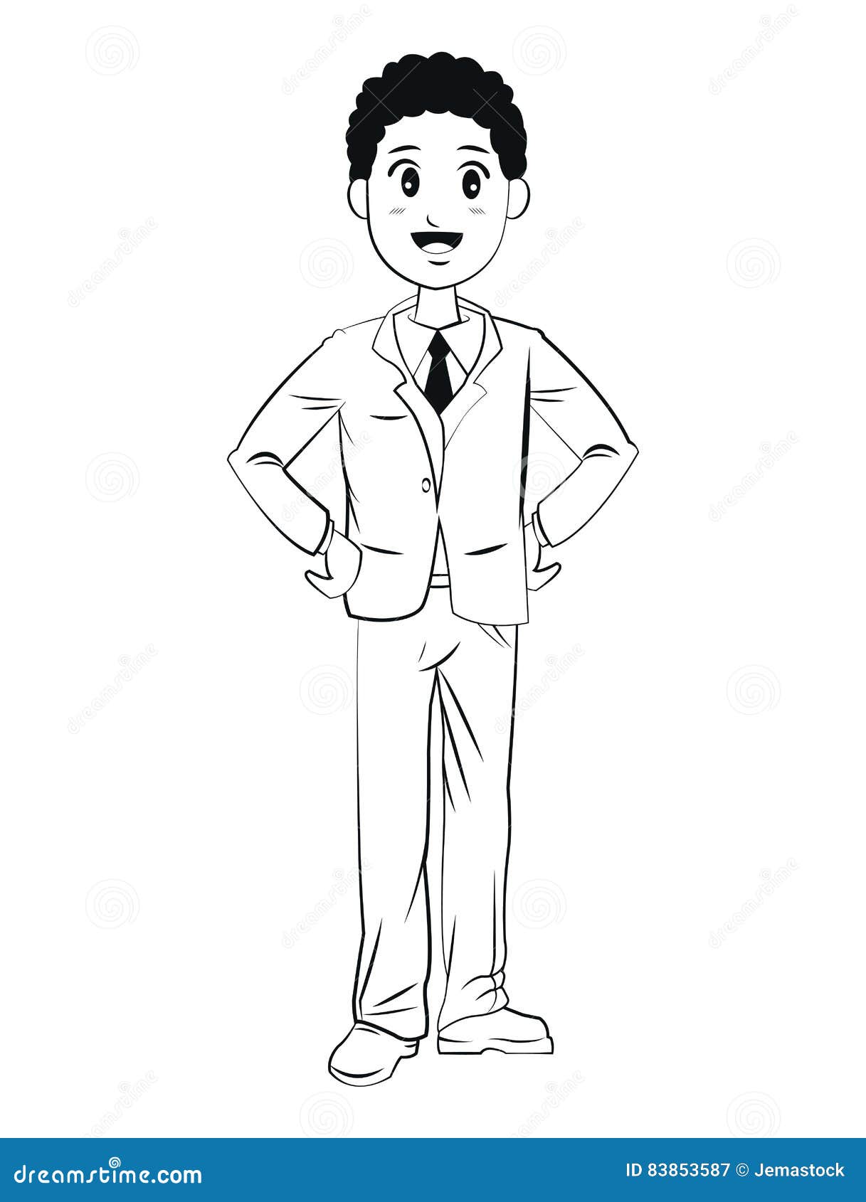 Business Man Work Stand Sketch Stock Vector - Illustration of ...