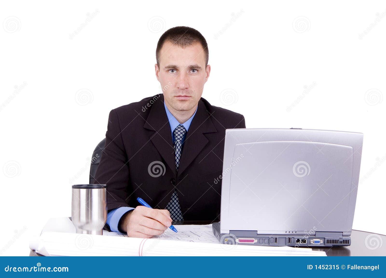 Business man working stock image. Image of room, flat - 1452315