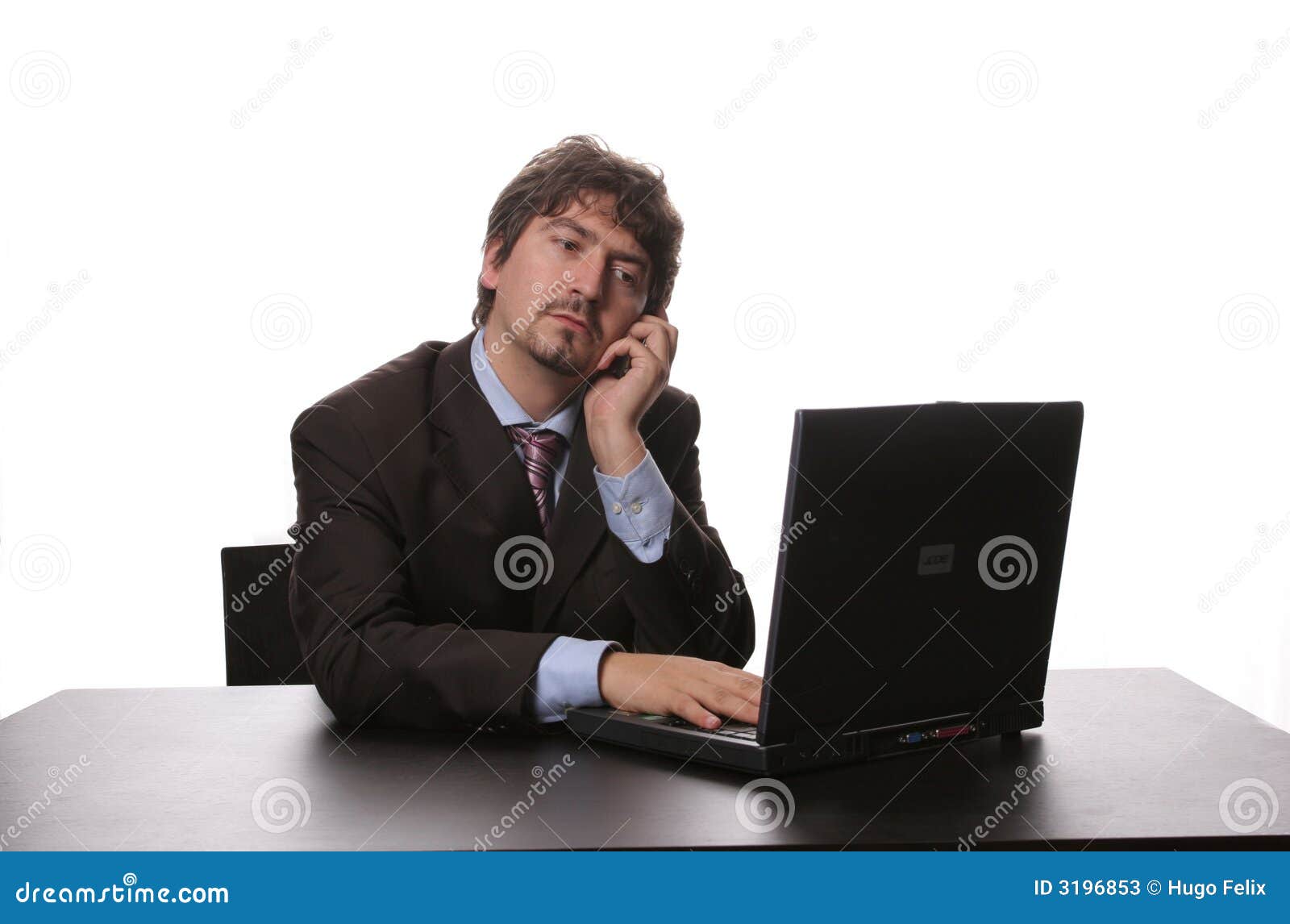 Business man working stock image. Image of friendly, isolated - 3196853