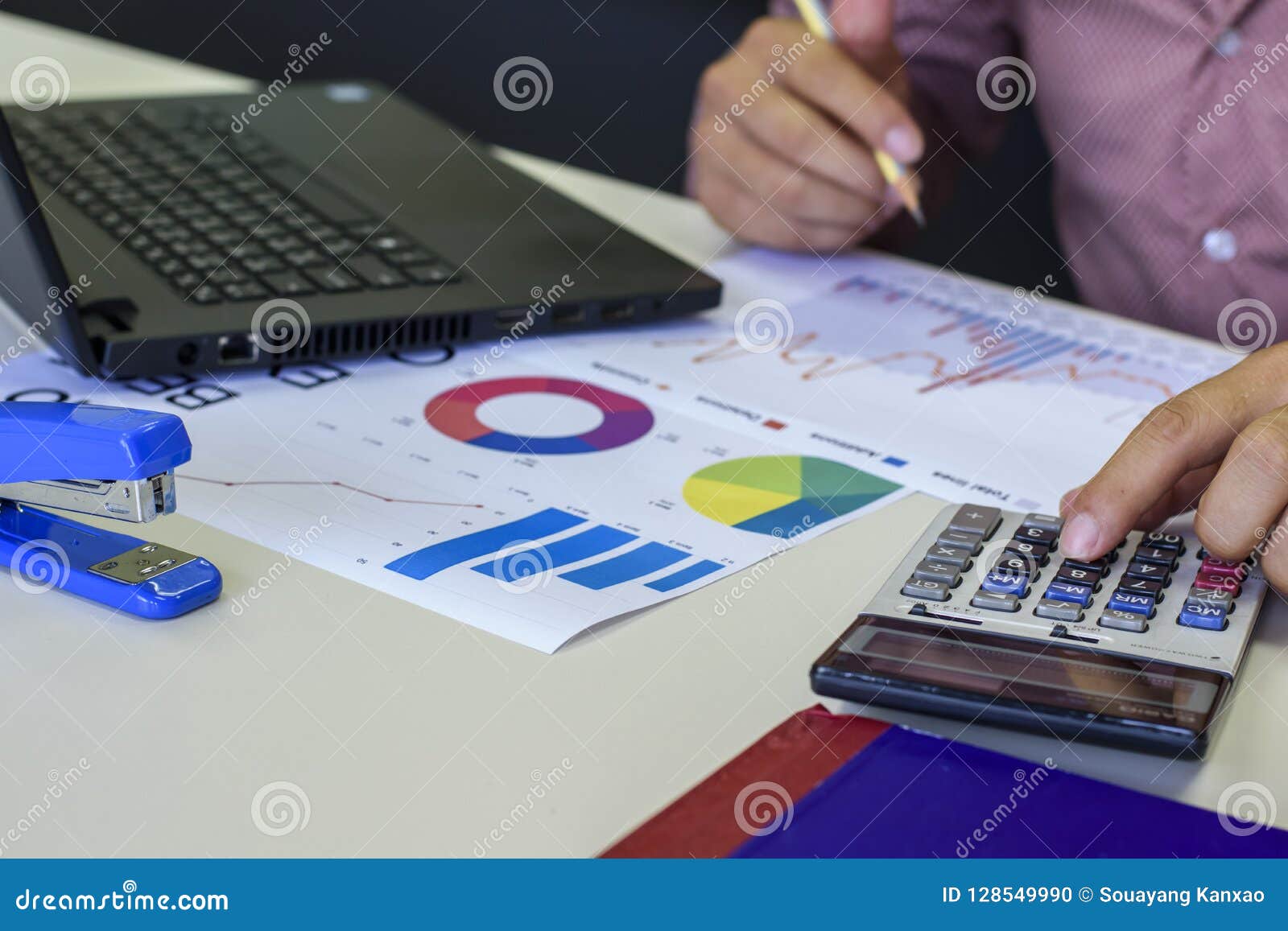 The Business Man Working with Accounting in the Office Stock Photo ...