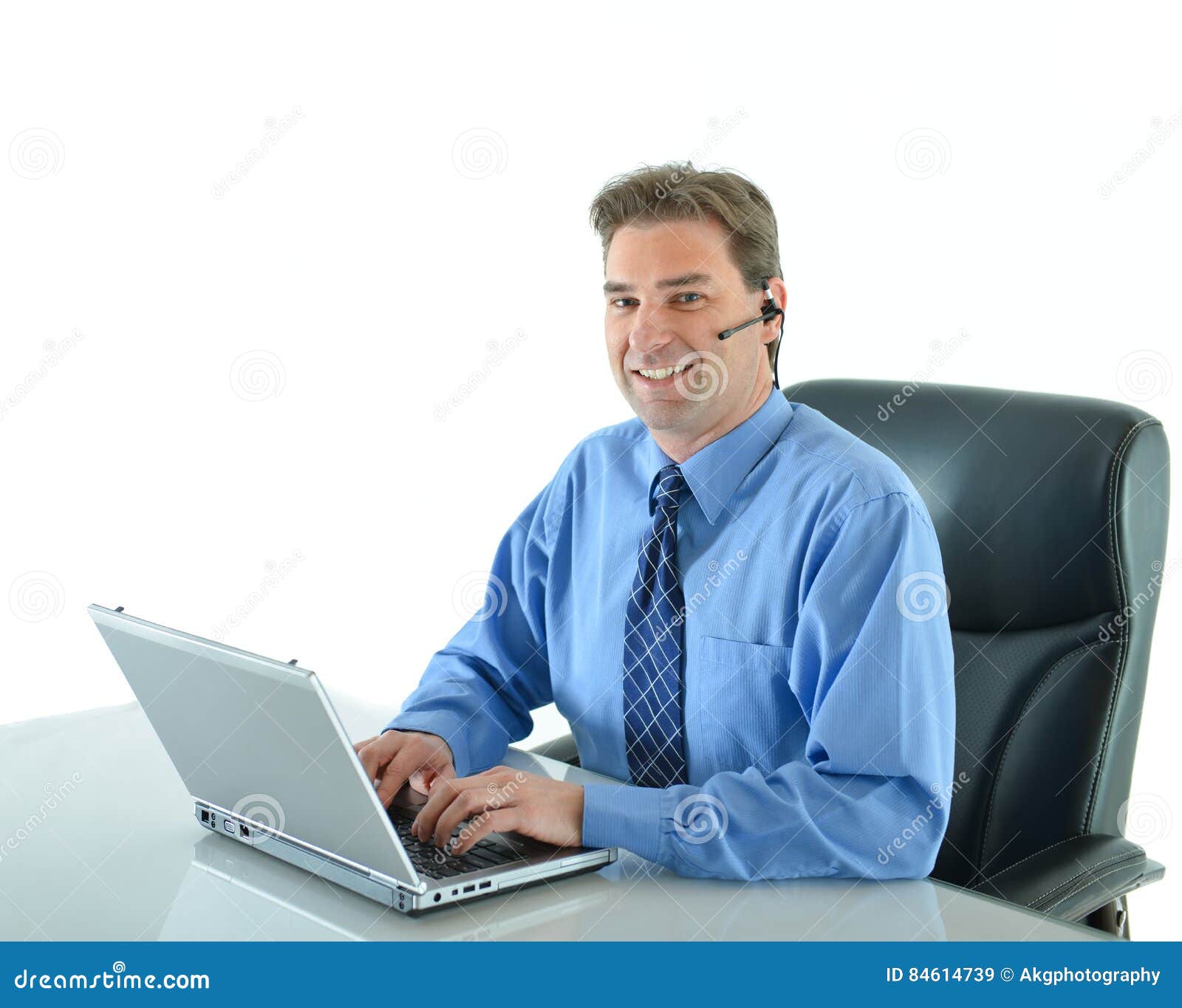 Business Man Working or Customer Service Representative Stock Image ...