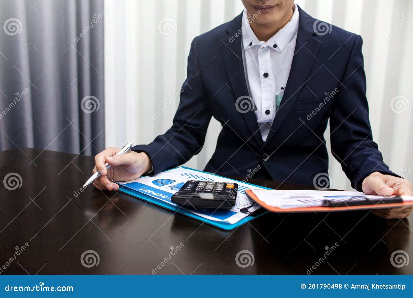 Businessman Working with Documents in the Office Stock Photo - Image of ...