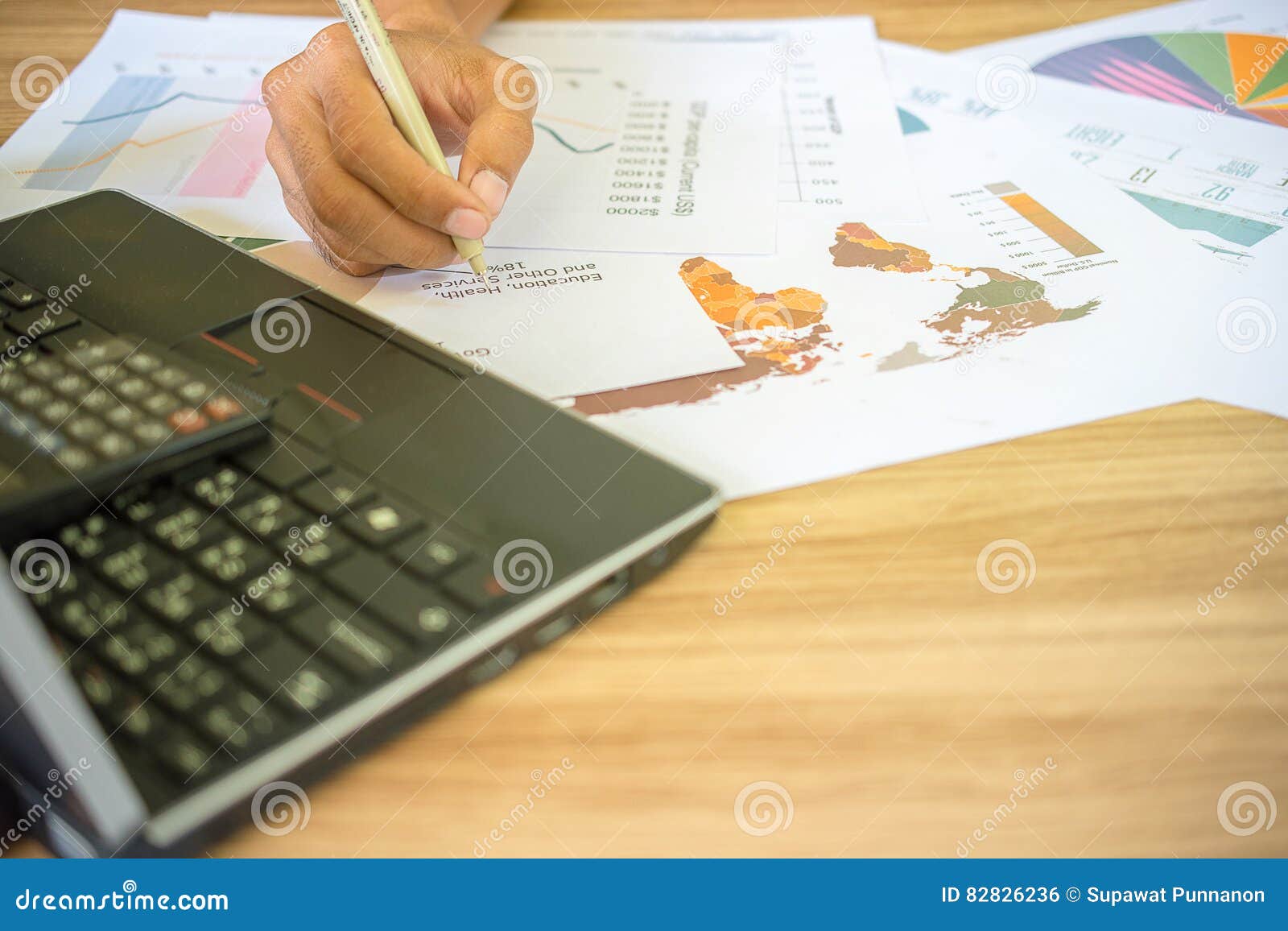 Business Man Working with Graphs and Charts Stock Photo - Image of ...