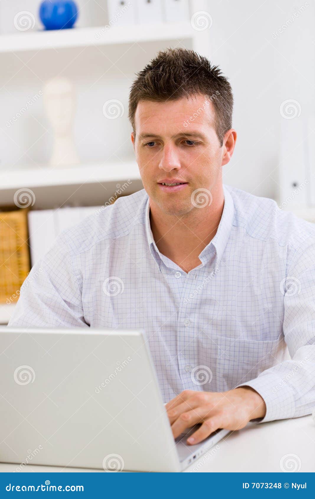 Business Man Working at Home Stock Photo - Image of alone, homeoffice ...