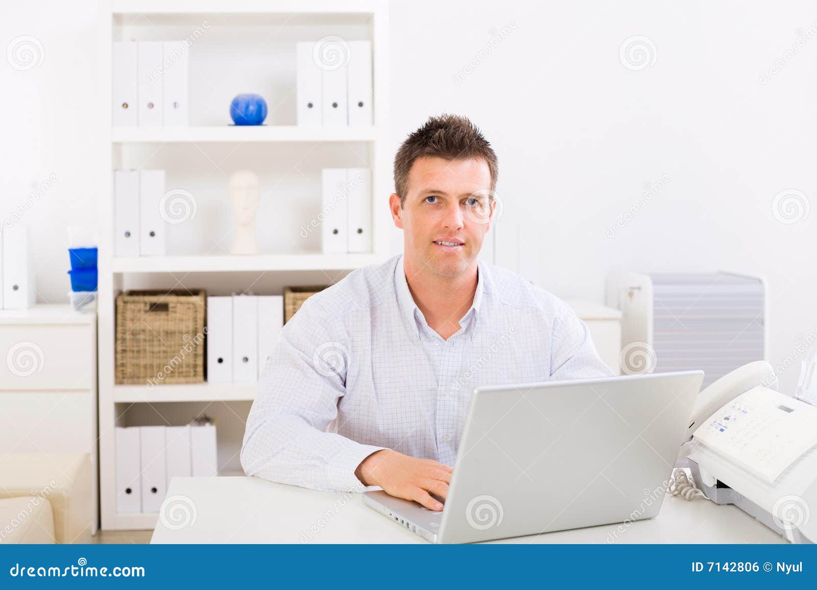 Business Man Working at Home Stock Photo - Image of indoor, businessmen ...