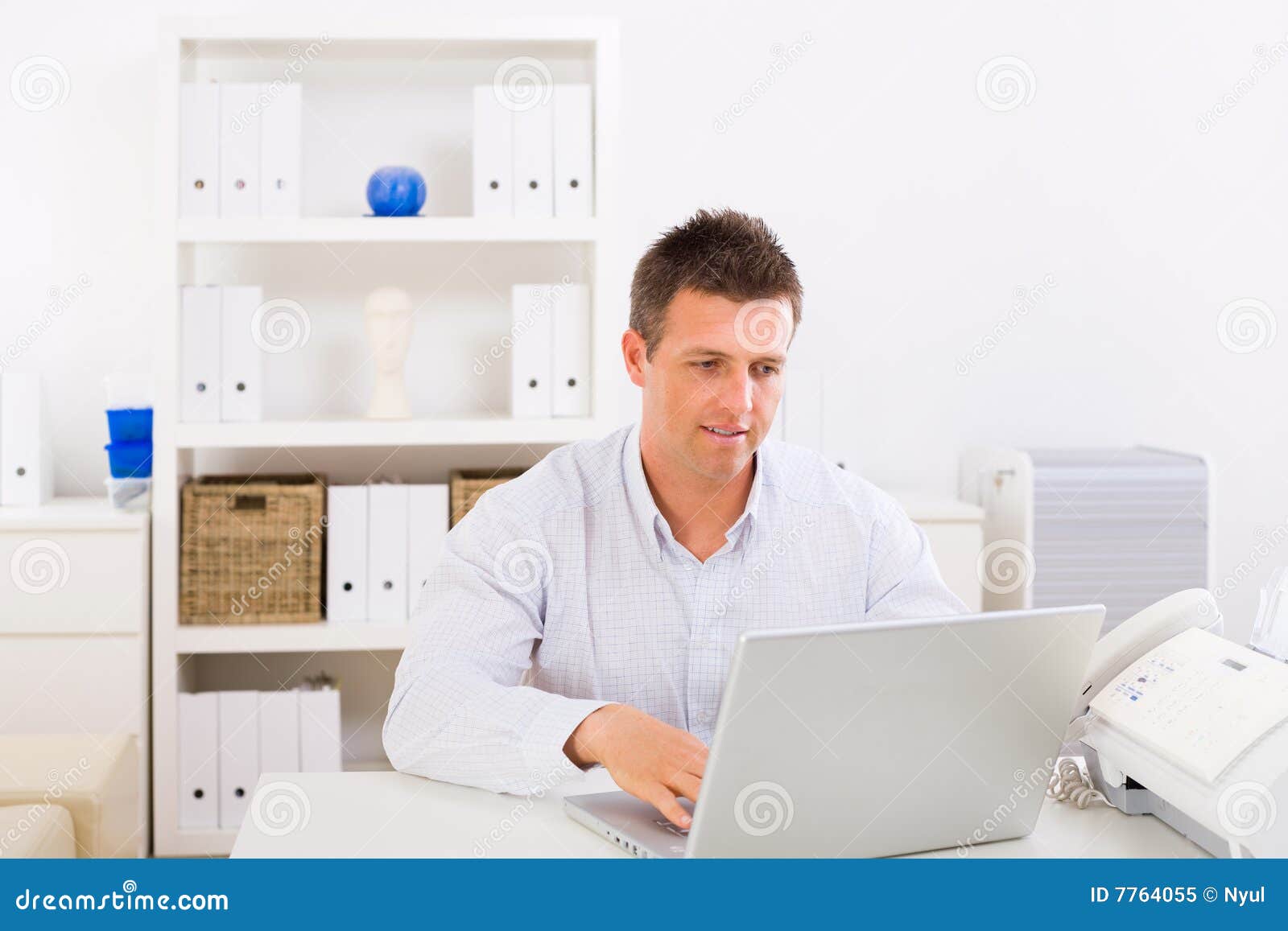Business Man Working at Home Stock Image - Image of happiness ...