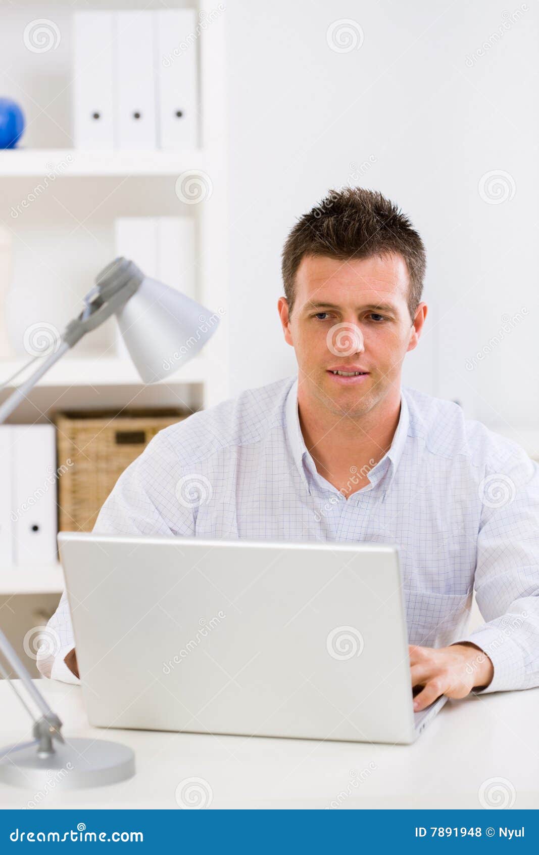 Business Man Working at Home Stock Photo - Image of desk, businessmen ...