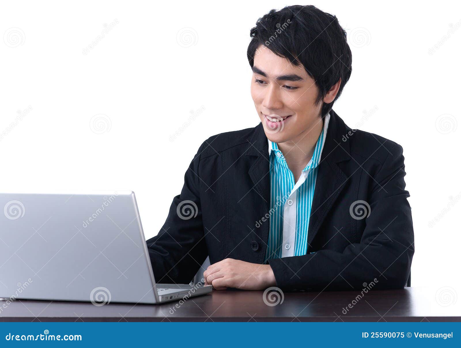 Business Man Working with Laptop Stock Image - Image of clerk ...