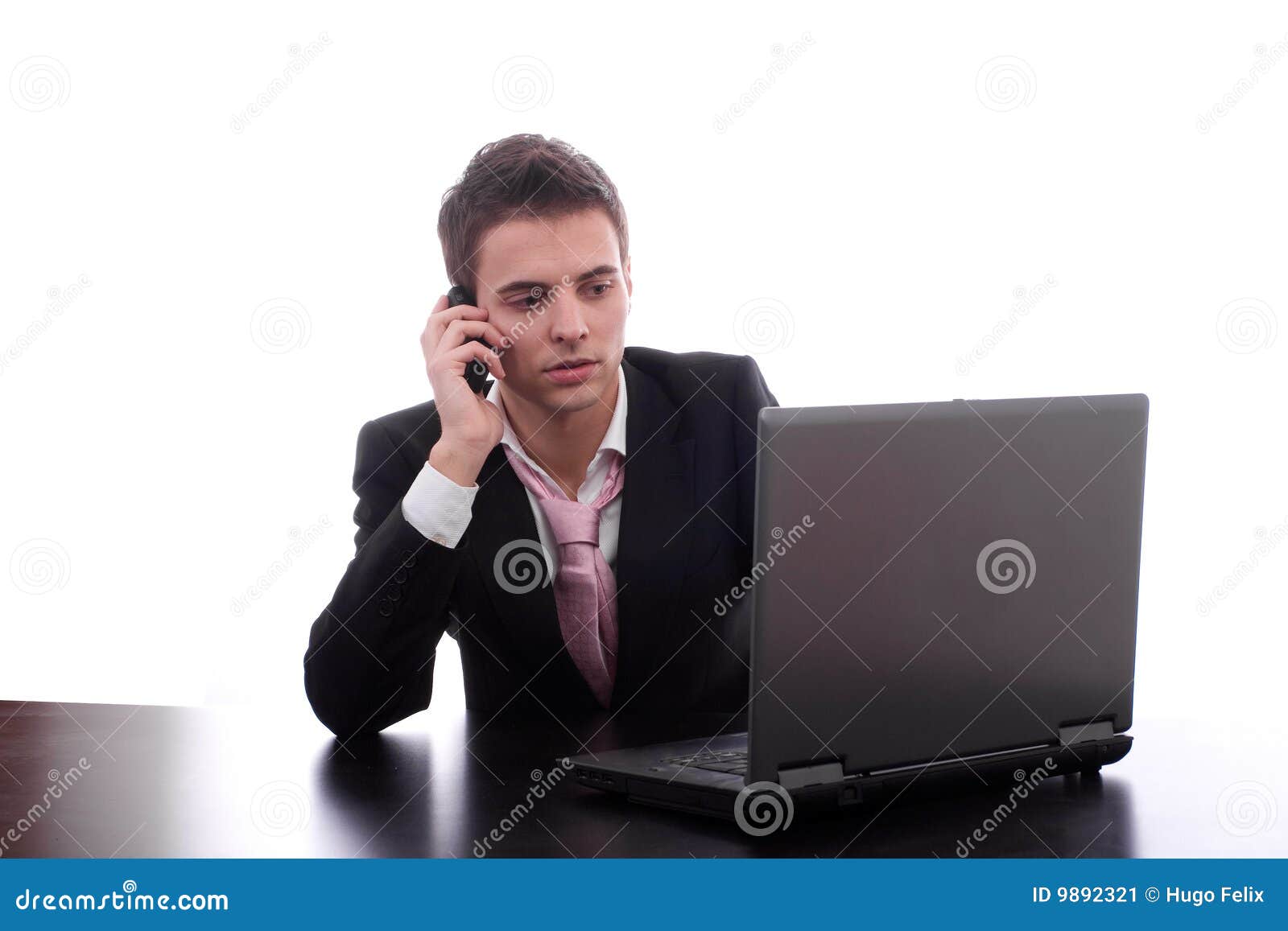 Business Man Working with Laptop Stock Image - Image of professional ...