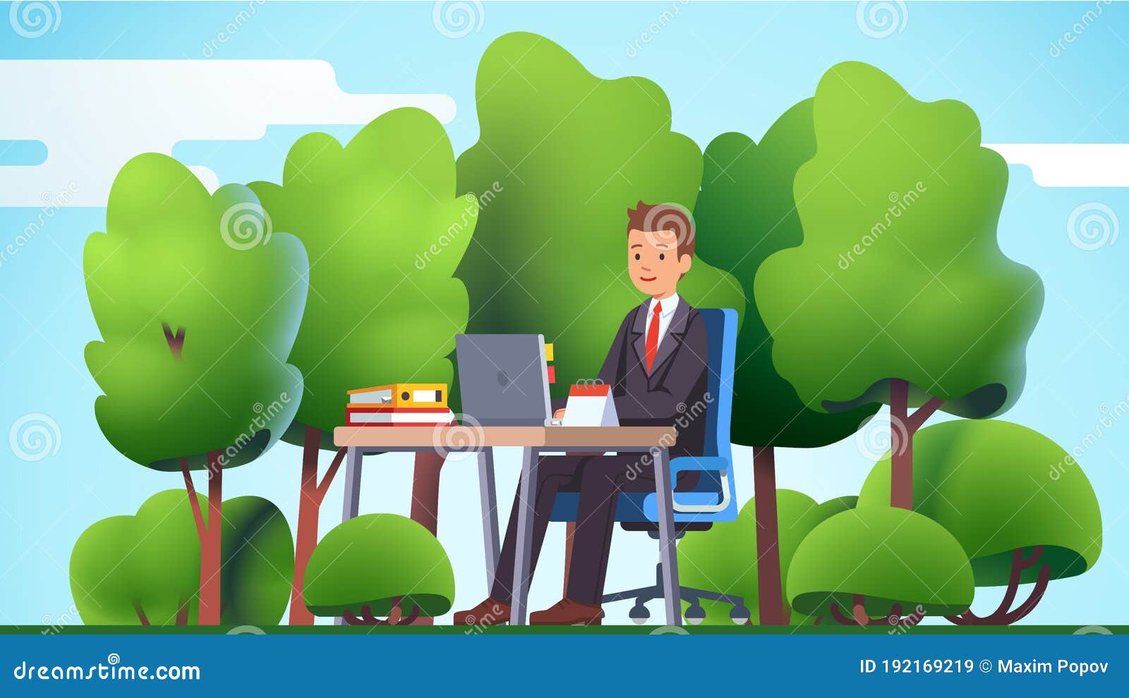 Business People Working Outside Stock Illustrations – 664 Business ...