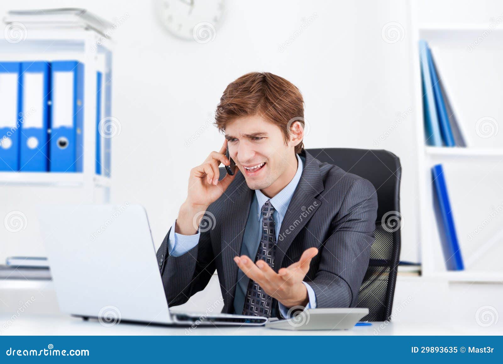 Businessman Working in the Office Stock Image - Image of failure ...