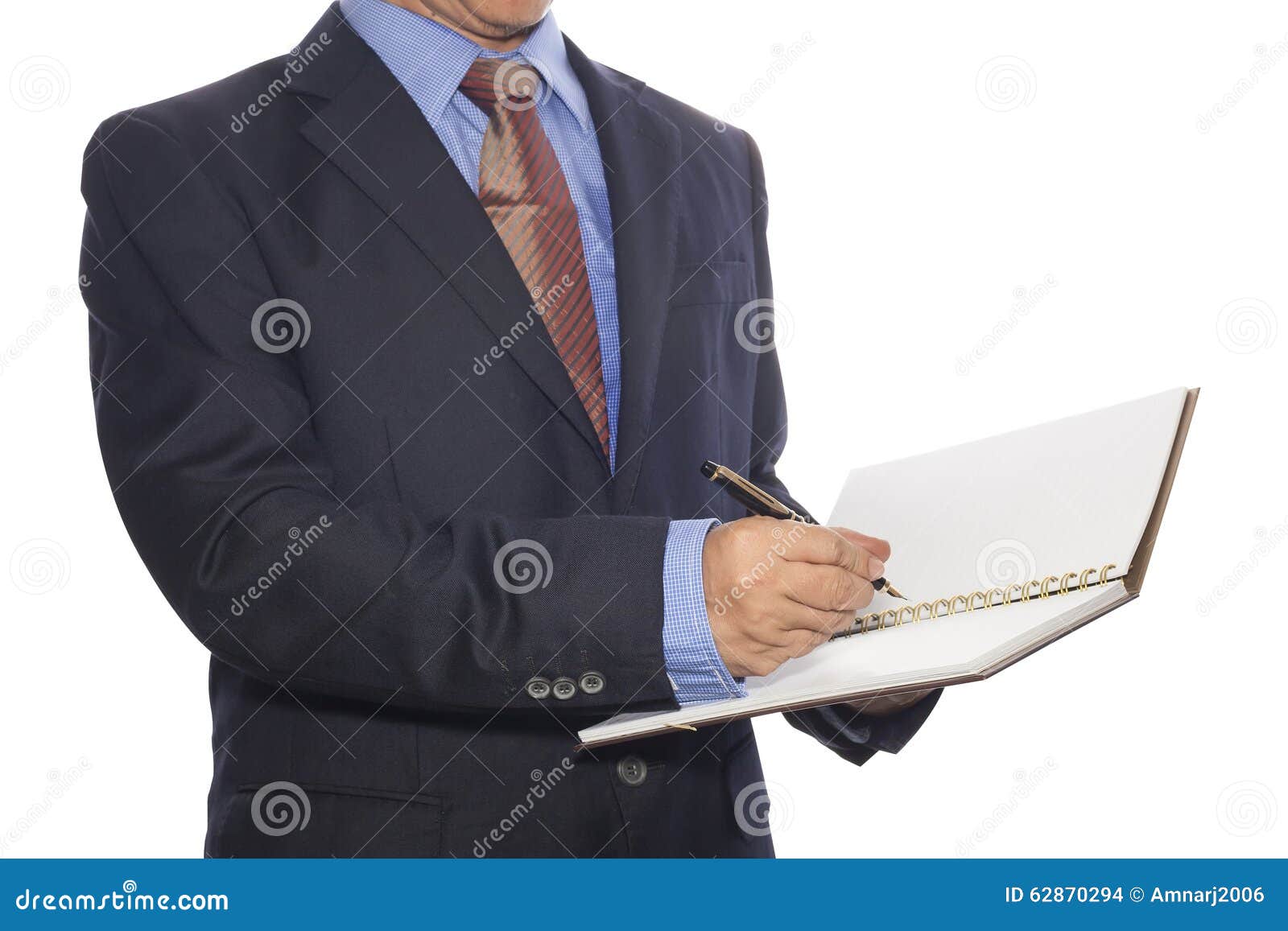 Business man write on book stock photo. Image of pencil - 62870294