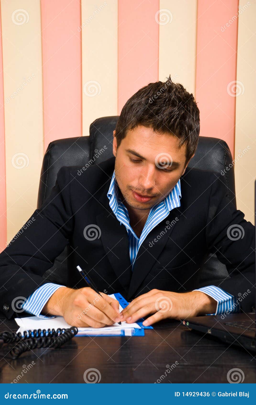 Business man writing stock photo. Image of person, businesspeople ...