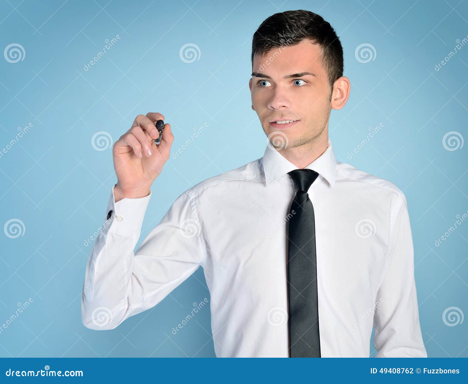 Business man writing stock photo. Image of blank, portrait - 49408762