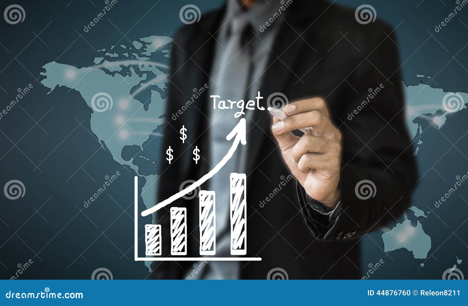 Business Man Writing Concept of Business Process Improve Stock Photo ...