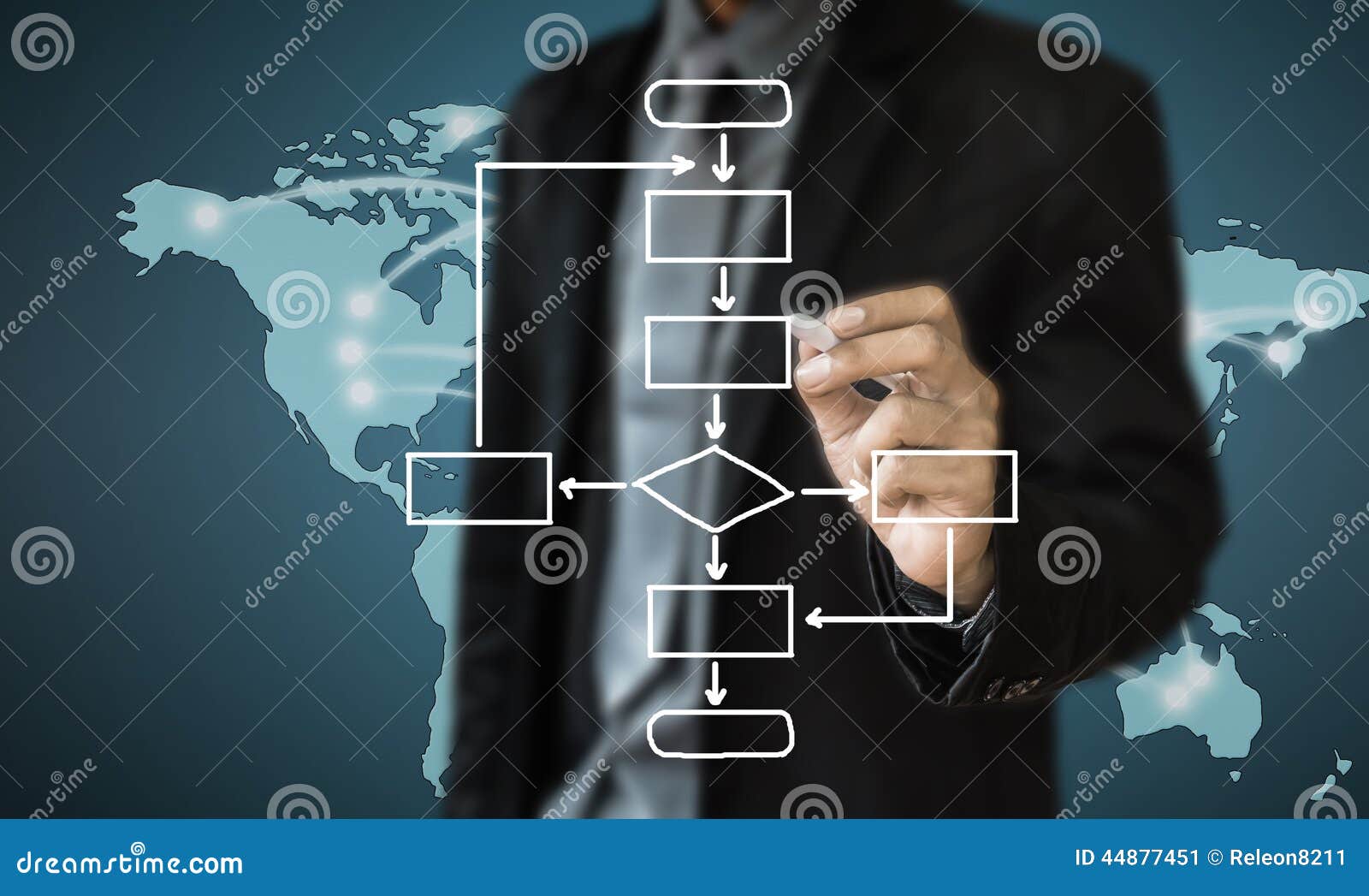 Business Man Writing Concept of Business Process Improve Stock Image ...