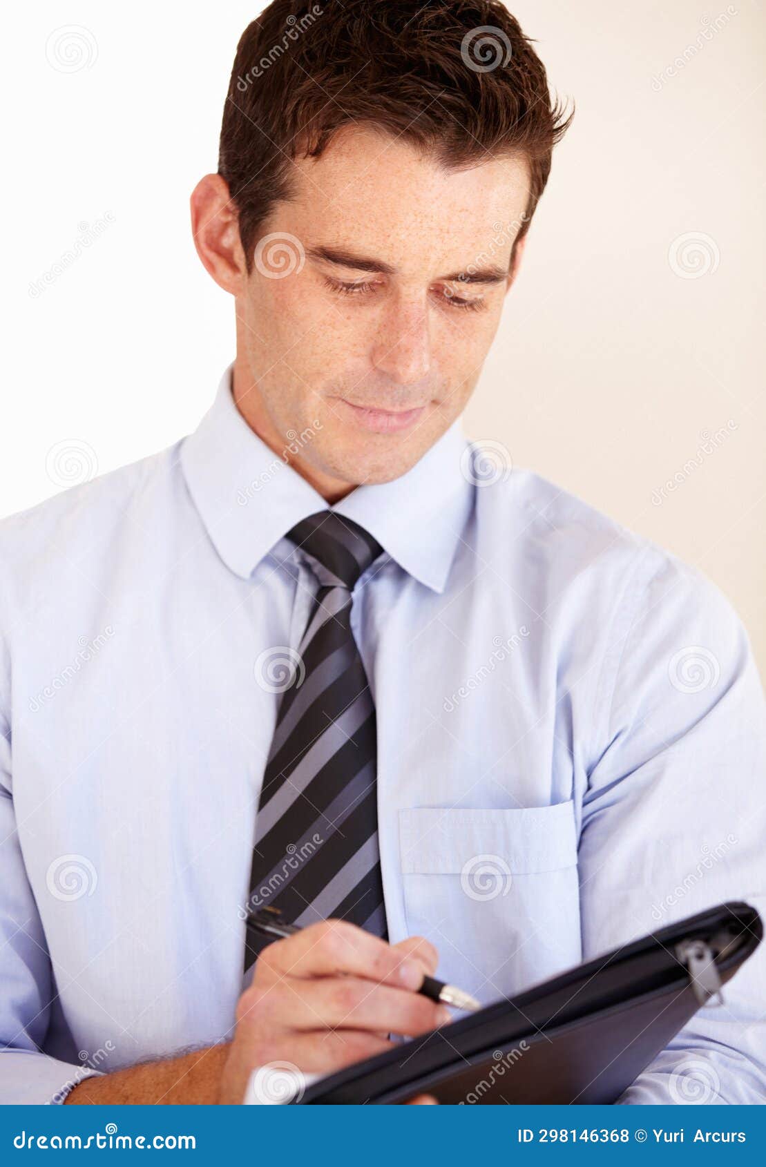 Business Man, Writing and Documents for Notes, Ideas and Thinking with ...