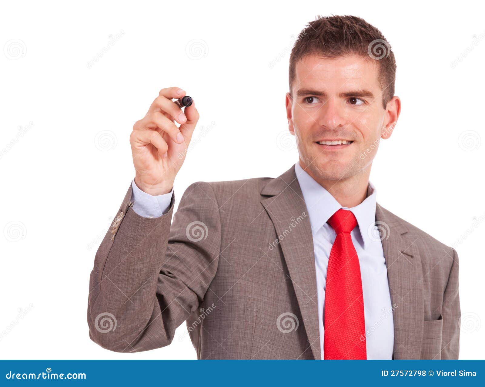 Business Man Writing with Marker Stock Photo - Image of complexity ...