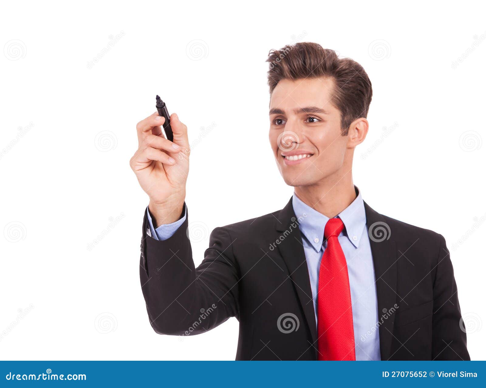 Business Man Writing Something with Marker Stock Photo - Image of ...