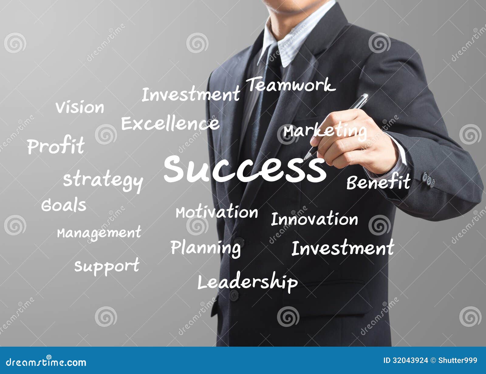 Business Man Writing Success Stock Photo - Image of background, expert ...