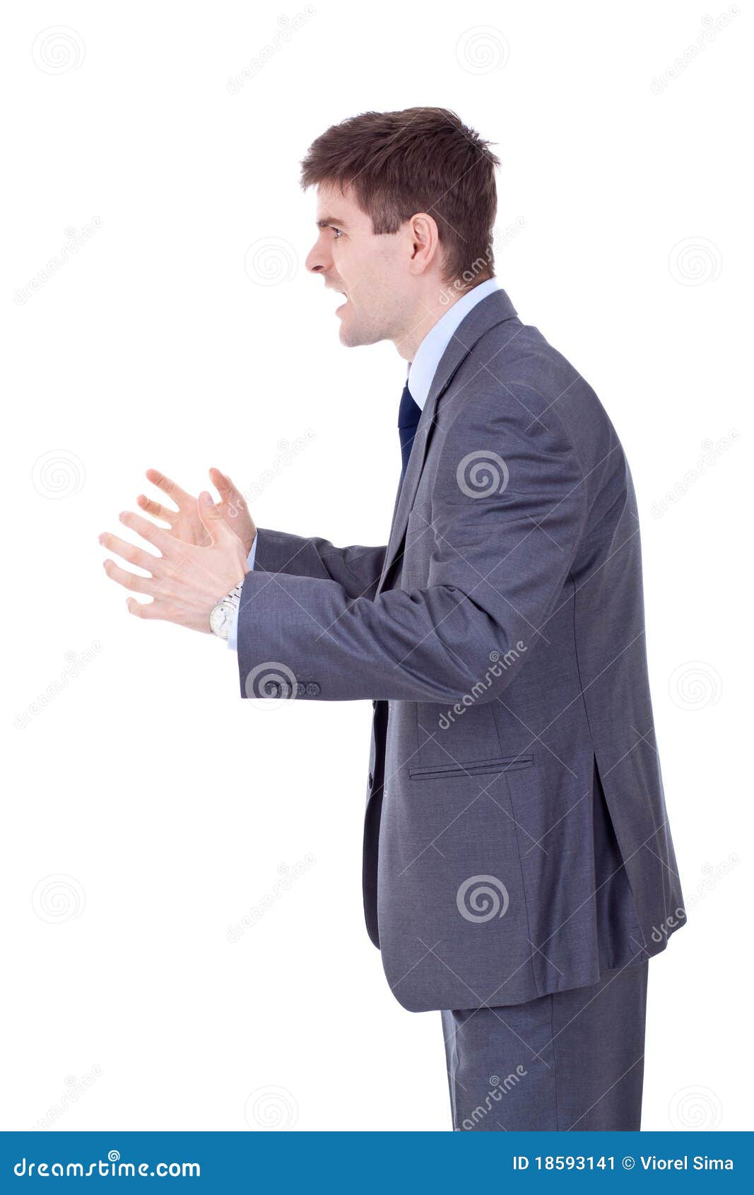 Business man Yelling stock image. Image of closeup, consultant - 18593141