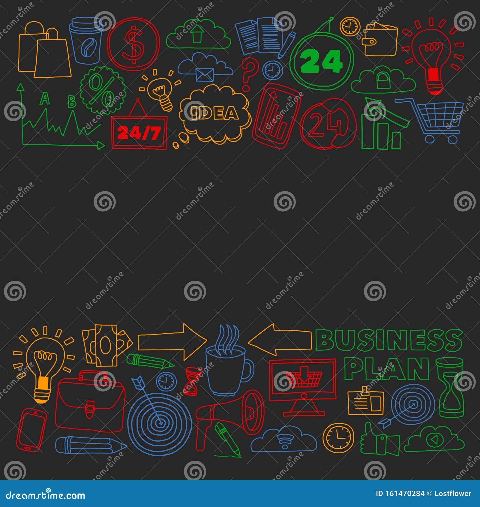 Business and Management Background. Pattern with Finance Icons ...