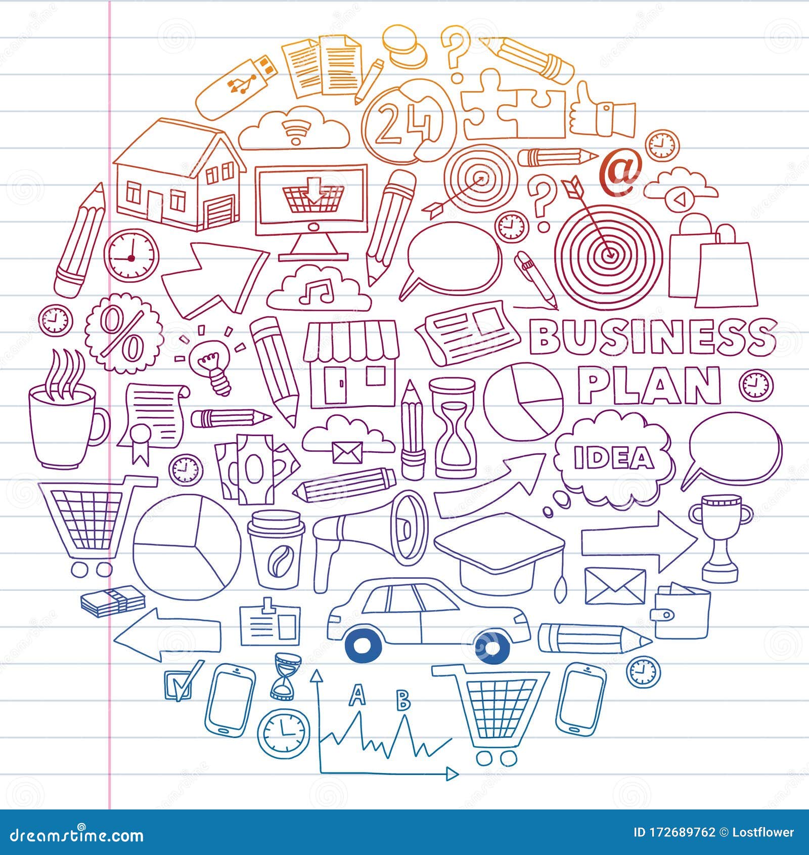 Business and Management Background. Pattern with Finance Icons ...
