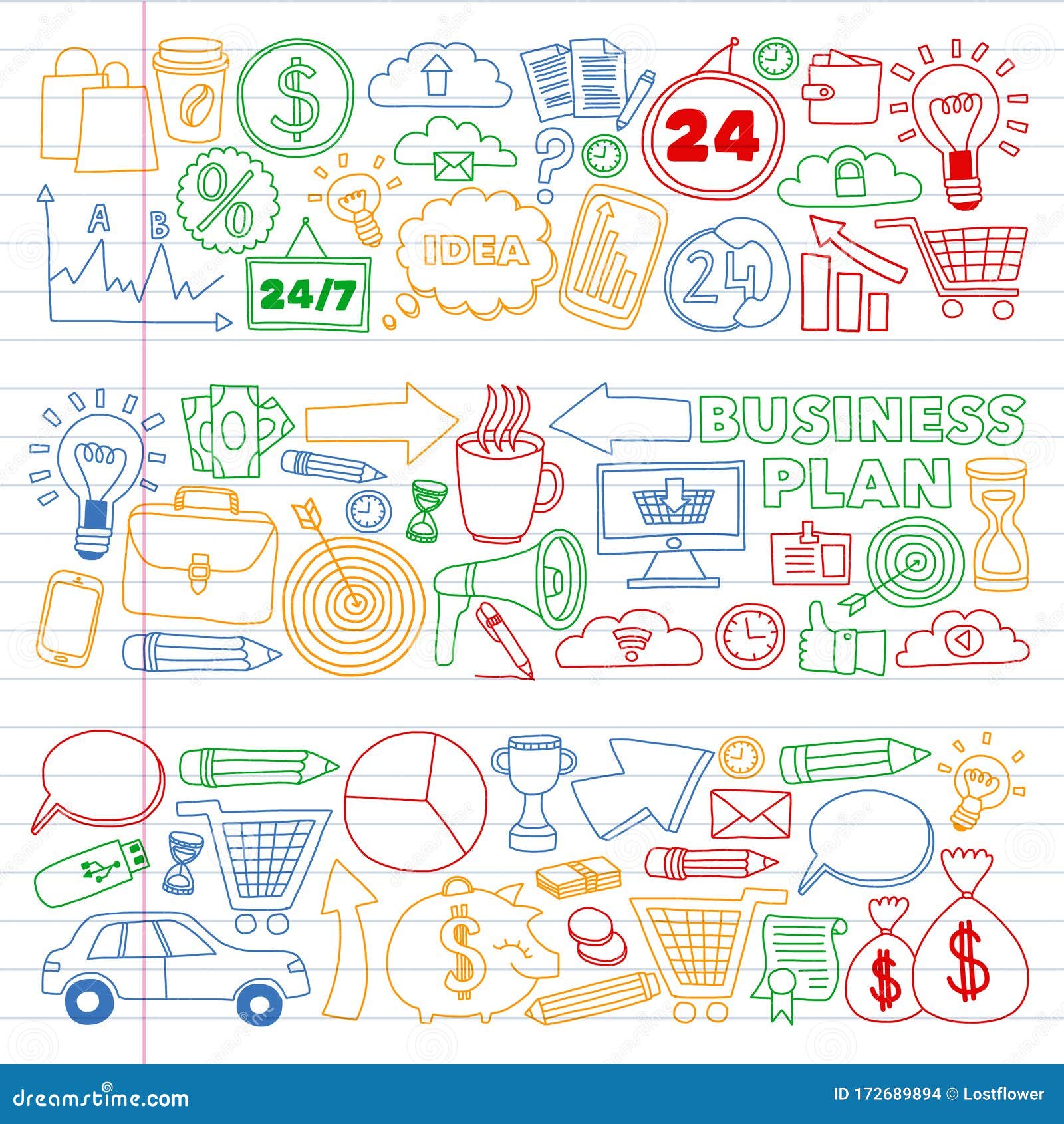 Business and Management Background. Pattern with Finance Icons ...