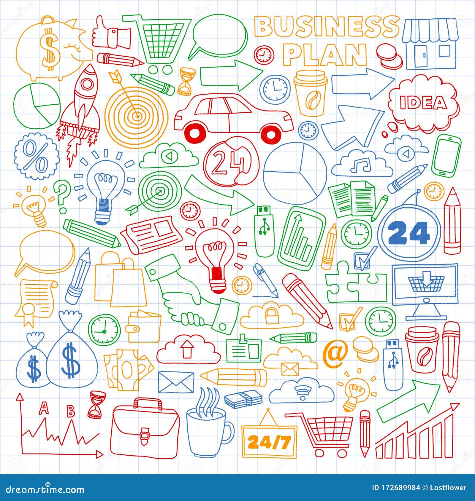 Business and Management Background. Pattern with Finance Icons ...