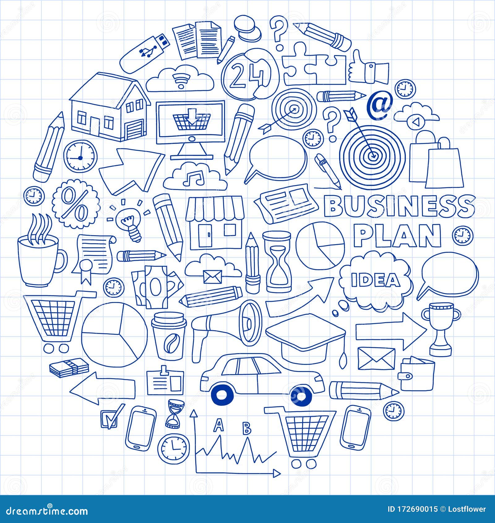 Business and Management Background. Pattern with Finance Icons ...