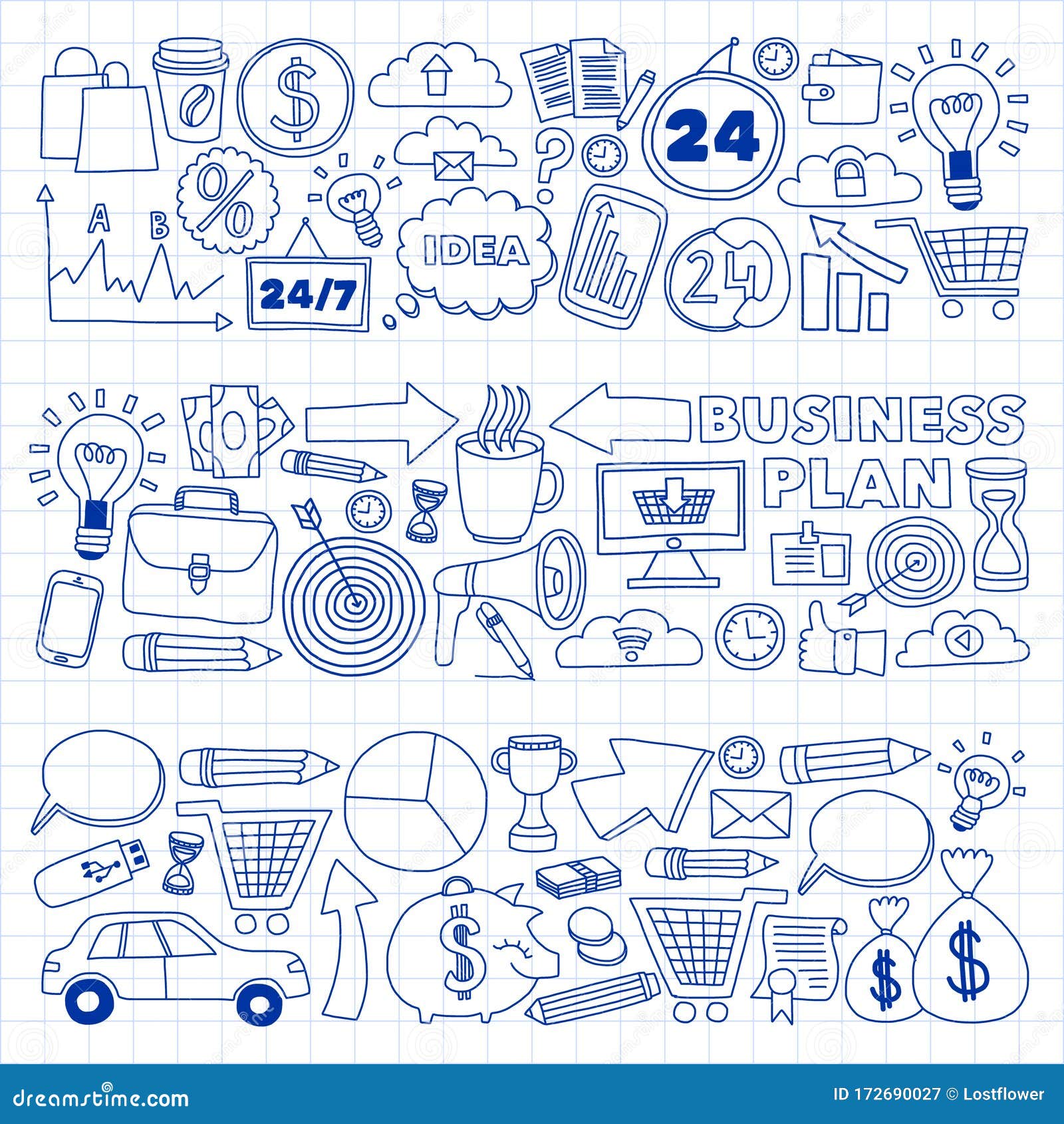 Business and Management Background. Pattern with Finance Icons ...