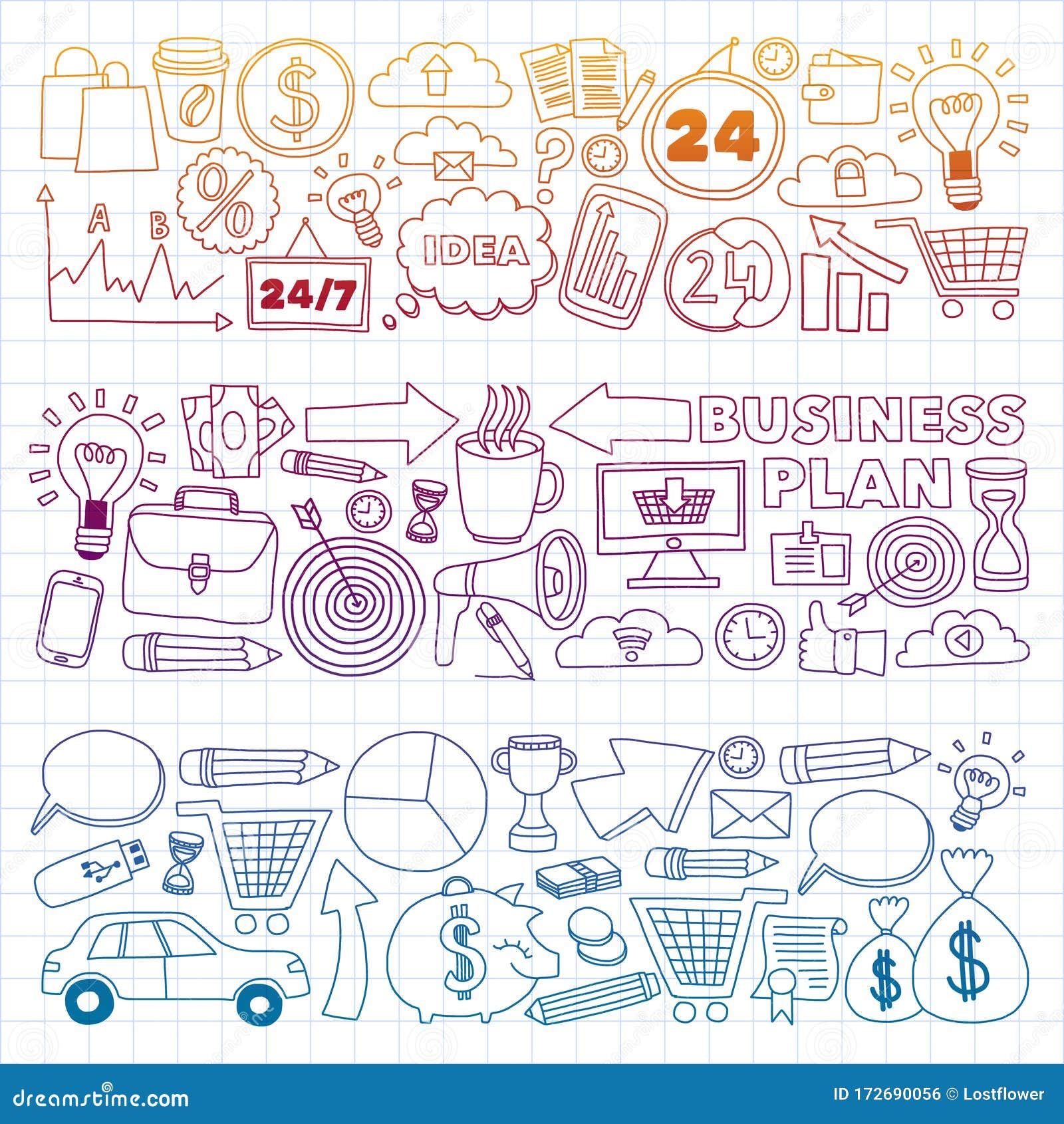 Business and Management Background. Pattern with Finance Icons ...