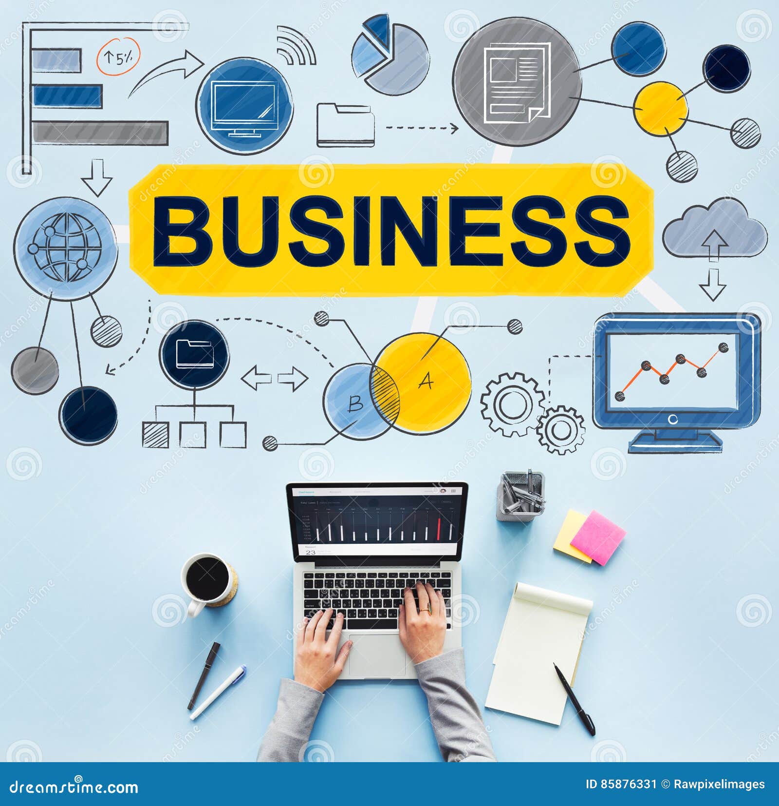 Business Management Company System Graphics Concept Stock Image - Image ...